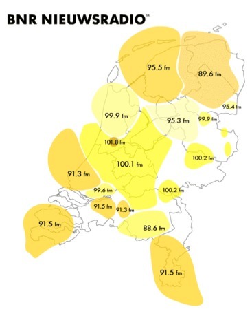 Frequenties en Bereik | BNR Nieuwsradio