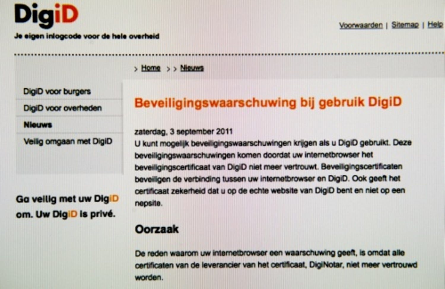 Staat claimt 8,7 miljoen euro bij Diginotar | BNR Nieuwsradio